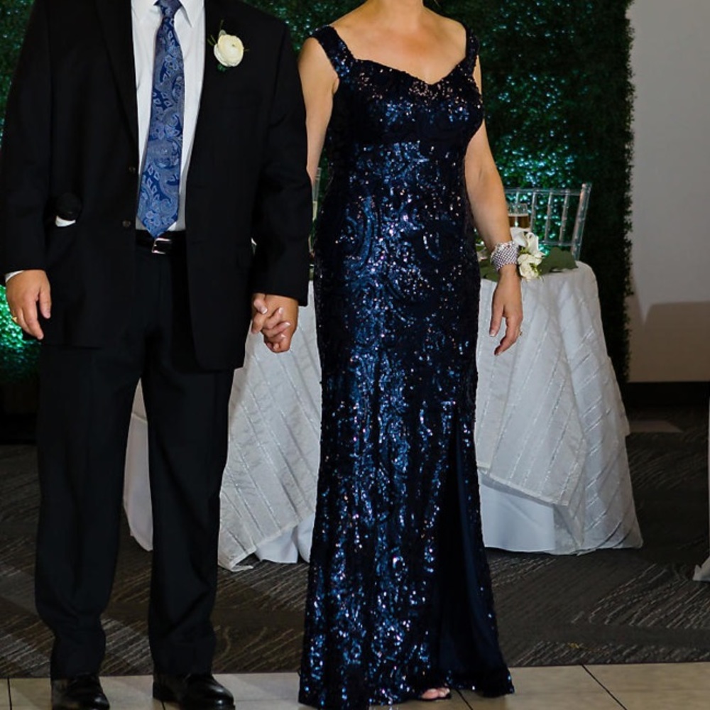 Night Way Collections Formal Gown (Navy) - Gem